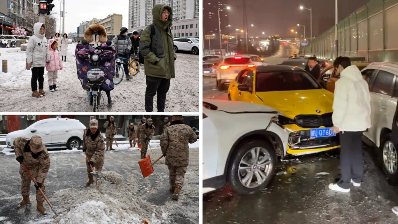 China issues highest weather alert amid cold wave; highways closed in ...