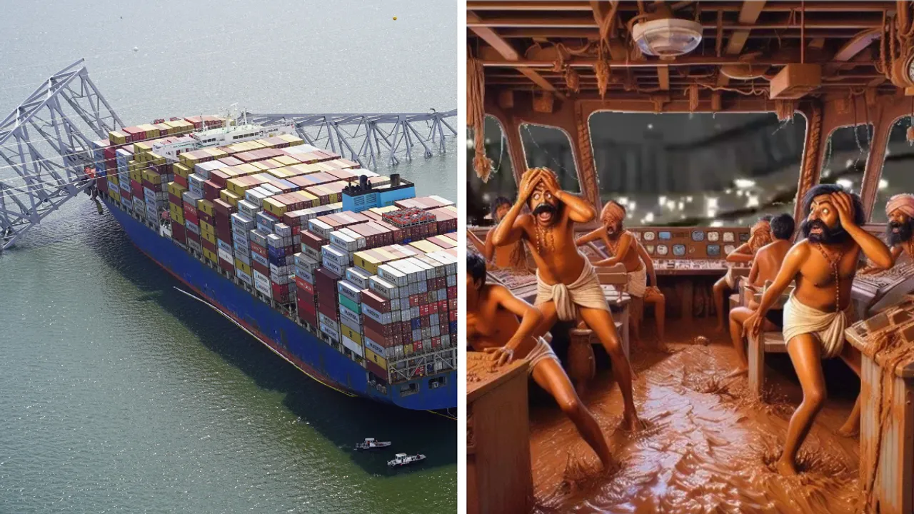 Baltimore bridge collapse: Netizens slam ‘racist’ cartoon on DALI ship ...