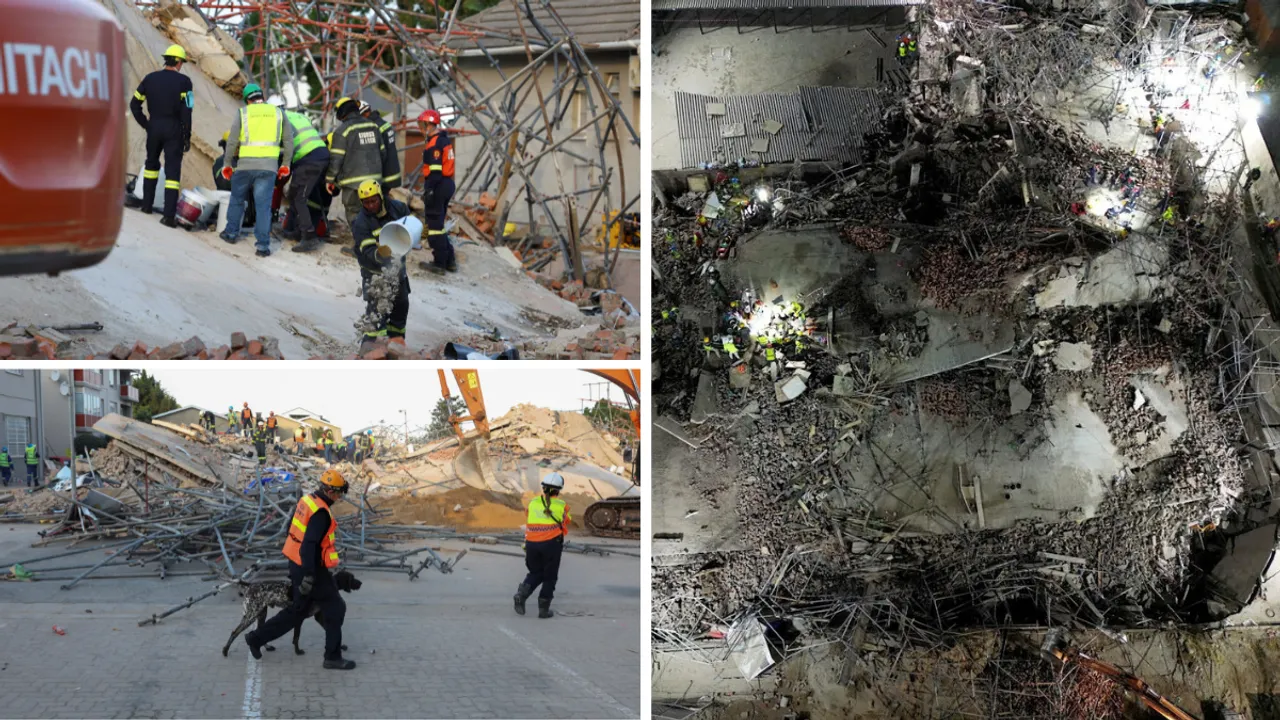 South Africa building collapse: Six killed, dozens still trapped; rescuers establish contact ...