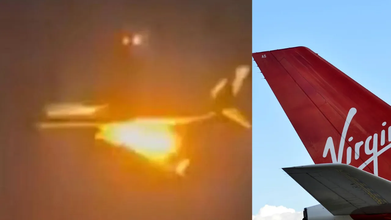 Virgin Australia plane's engine bursts into flames mid-air after ...