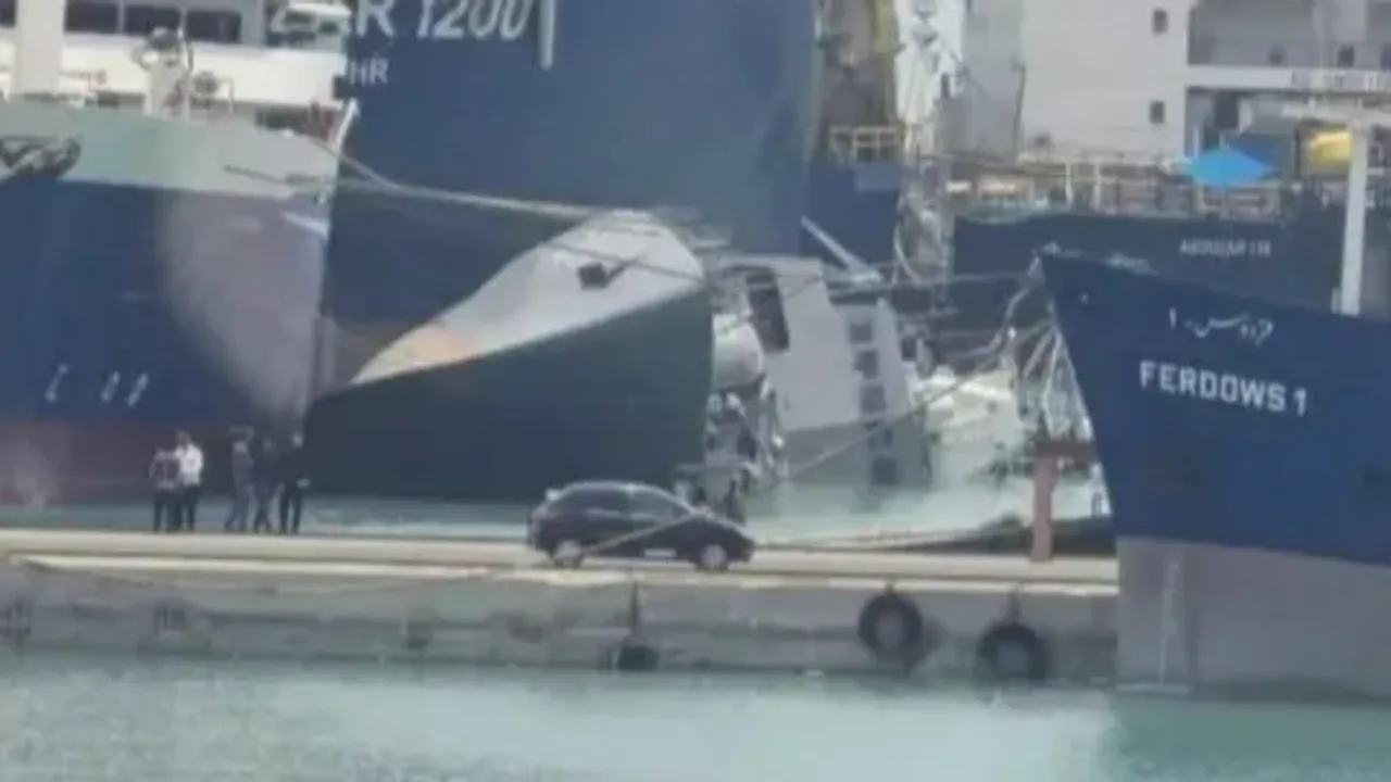 Iranian Navy’s Sahand warship capsizes in dramatic port accident; two ...