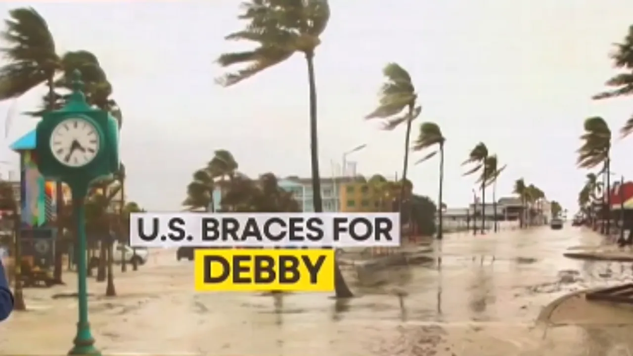 Debby becomes hurricane, threatens Florida, other parts of US southeast