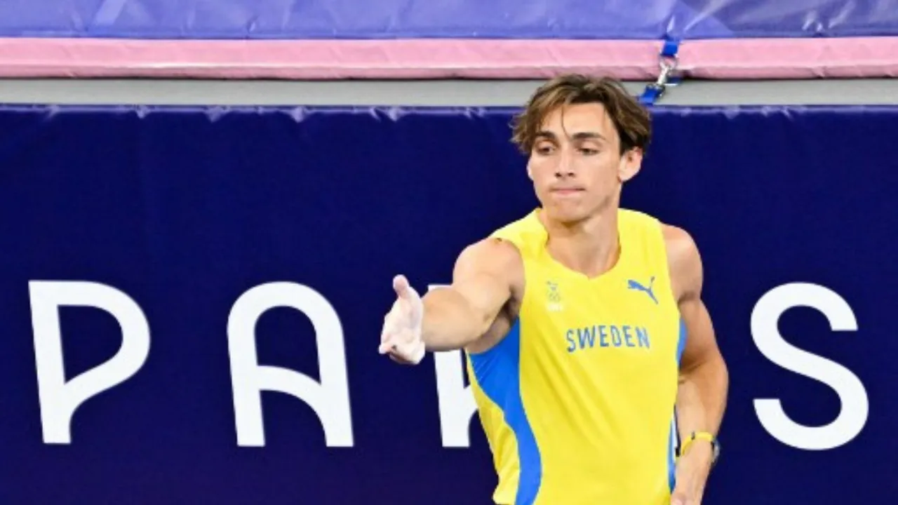 Pole vaulter Armand Duplantis was born in US but plays for Sweden. Here ...
