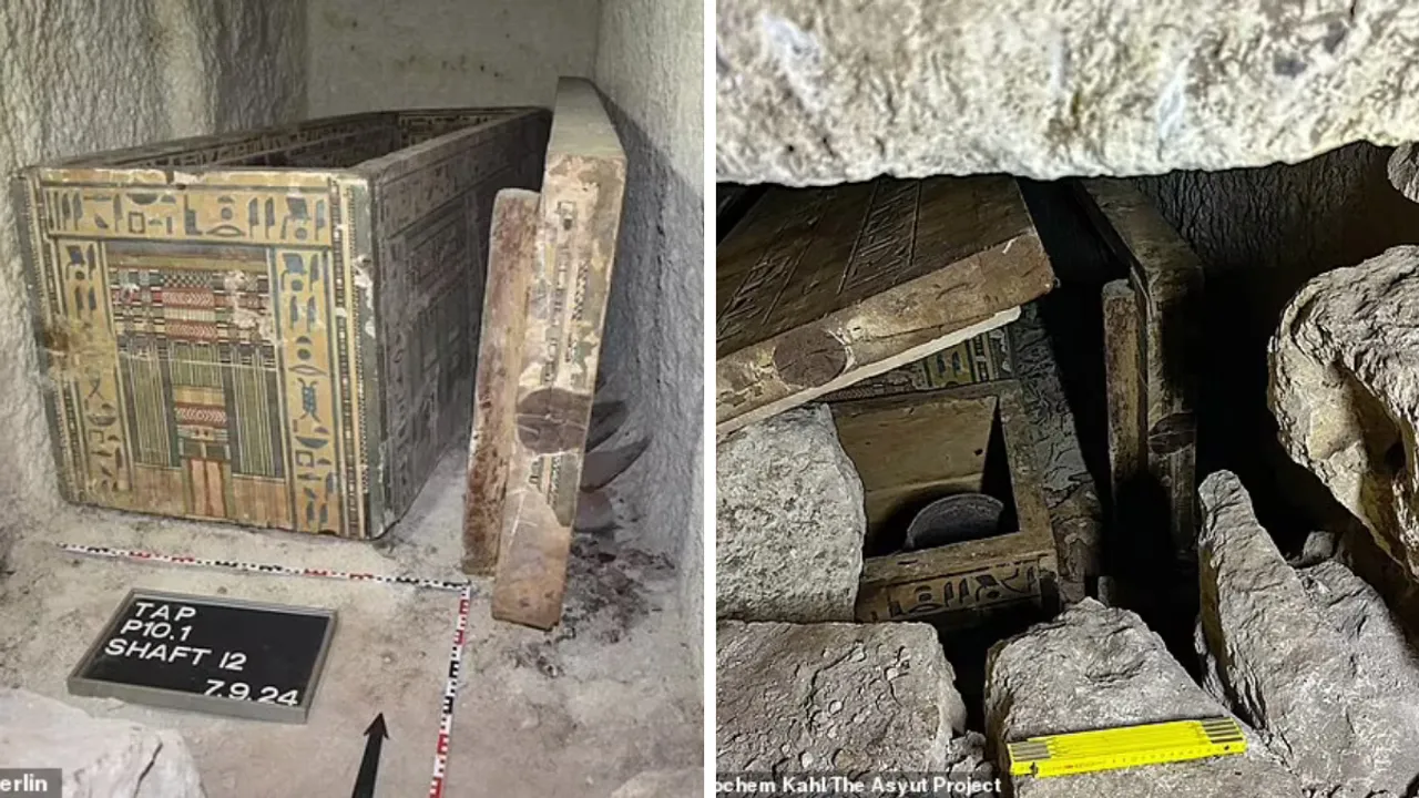 Archaeologists discover a 4000-year-old coffin inside another coffin of ...