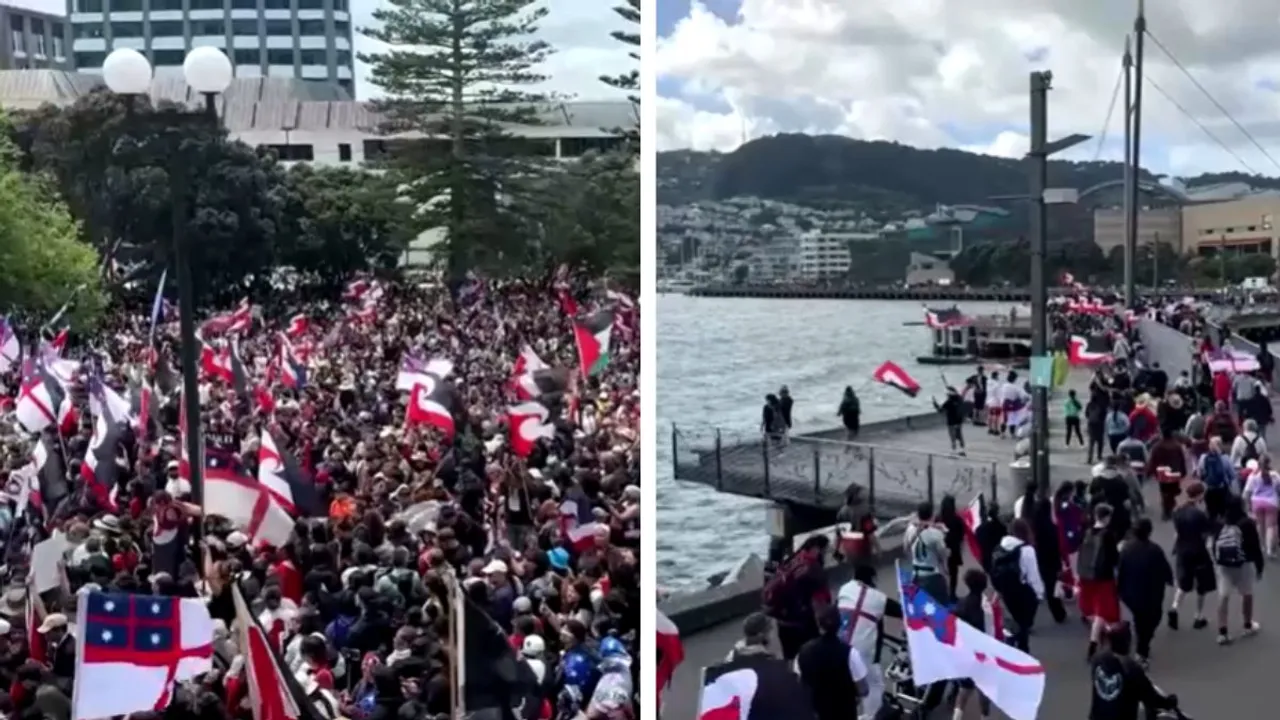 Over 40,000 people protest outside New Zealand's parliament over ...