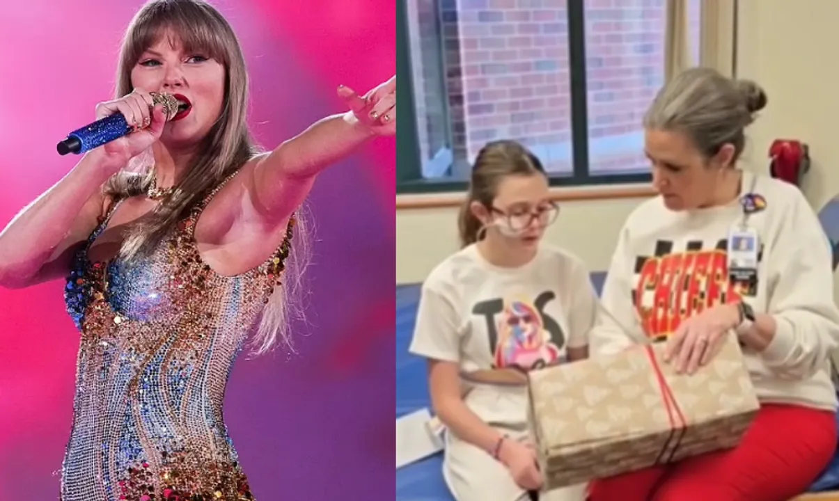 Taylor Swift turns Santa for young fan with a surprise gift after ...