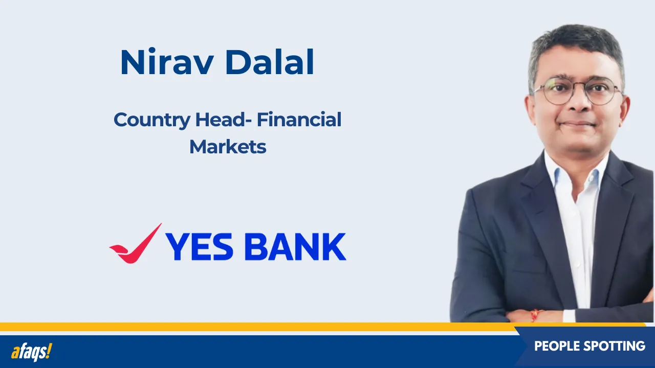 YES BANK appoints Nirav Dalal as country head of financial markets