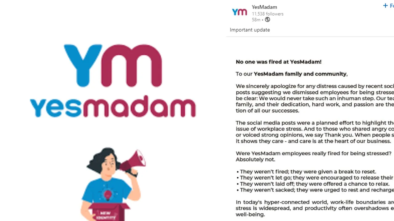 YES Madam's termination email unveiled as campaign to address workplace stress