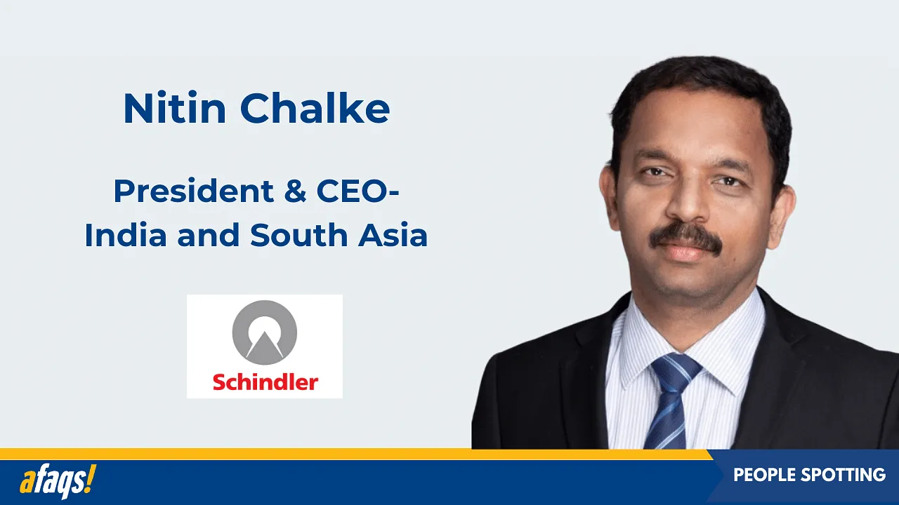 Schindler appoints Nitin Chalke as President & CEO for India and South Asia