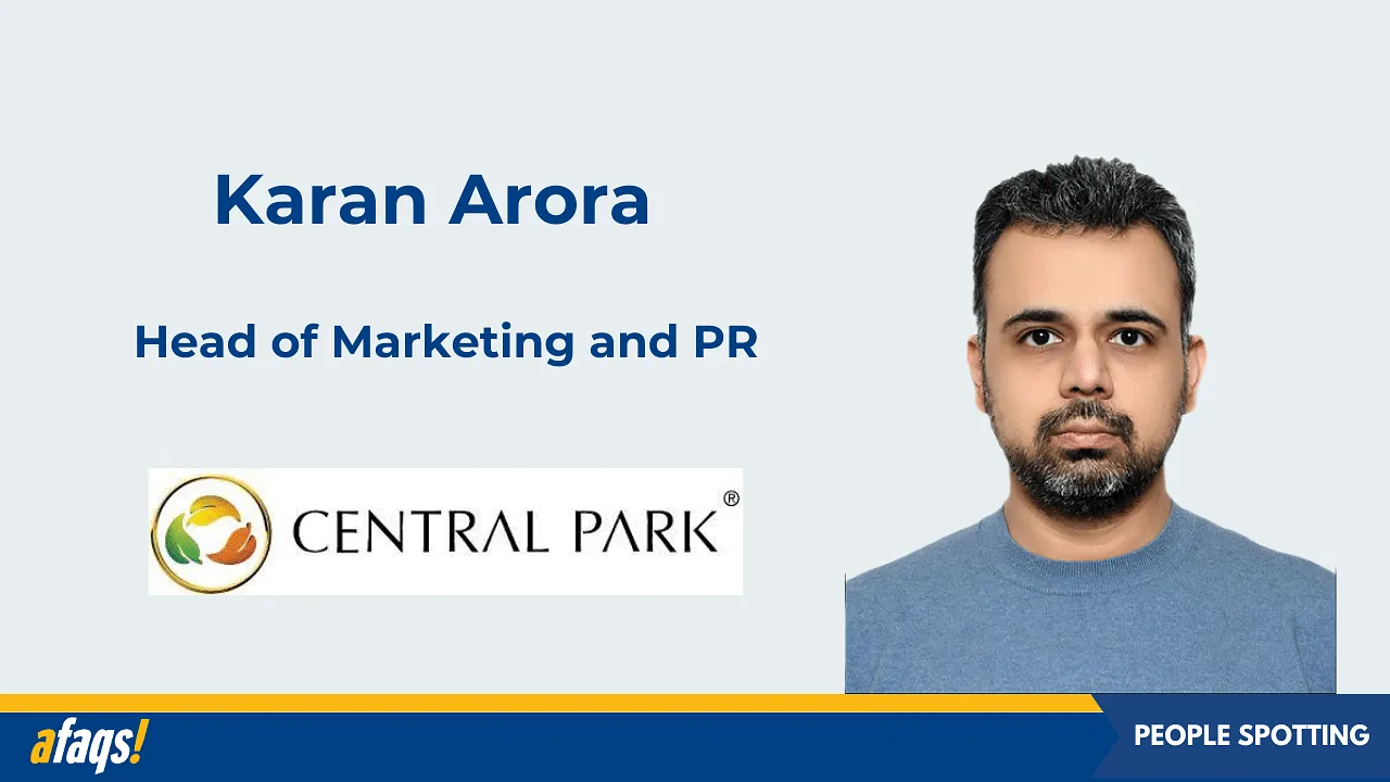 Central Park Appoints Karan Arora As Head Of Marketing And Pr
