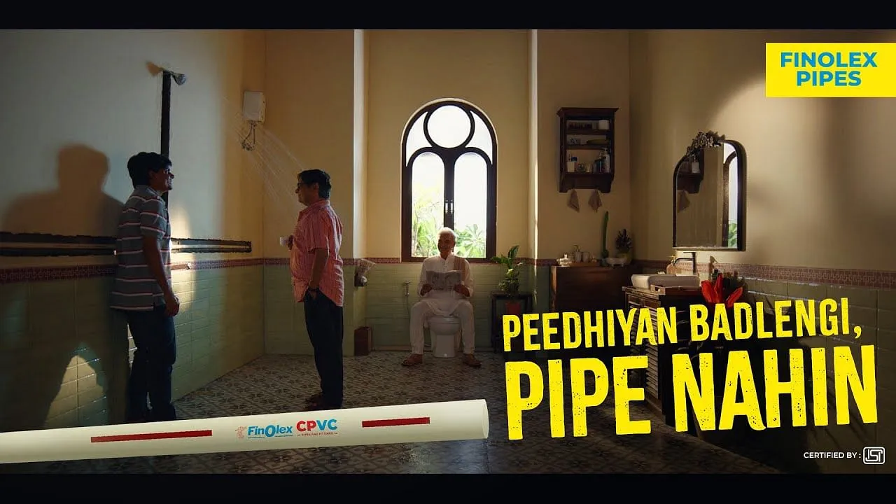 Finolex Pipes' humorous ad films celebrate reliability of CPVC and SWR ...