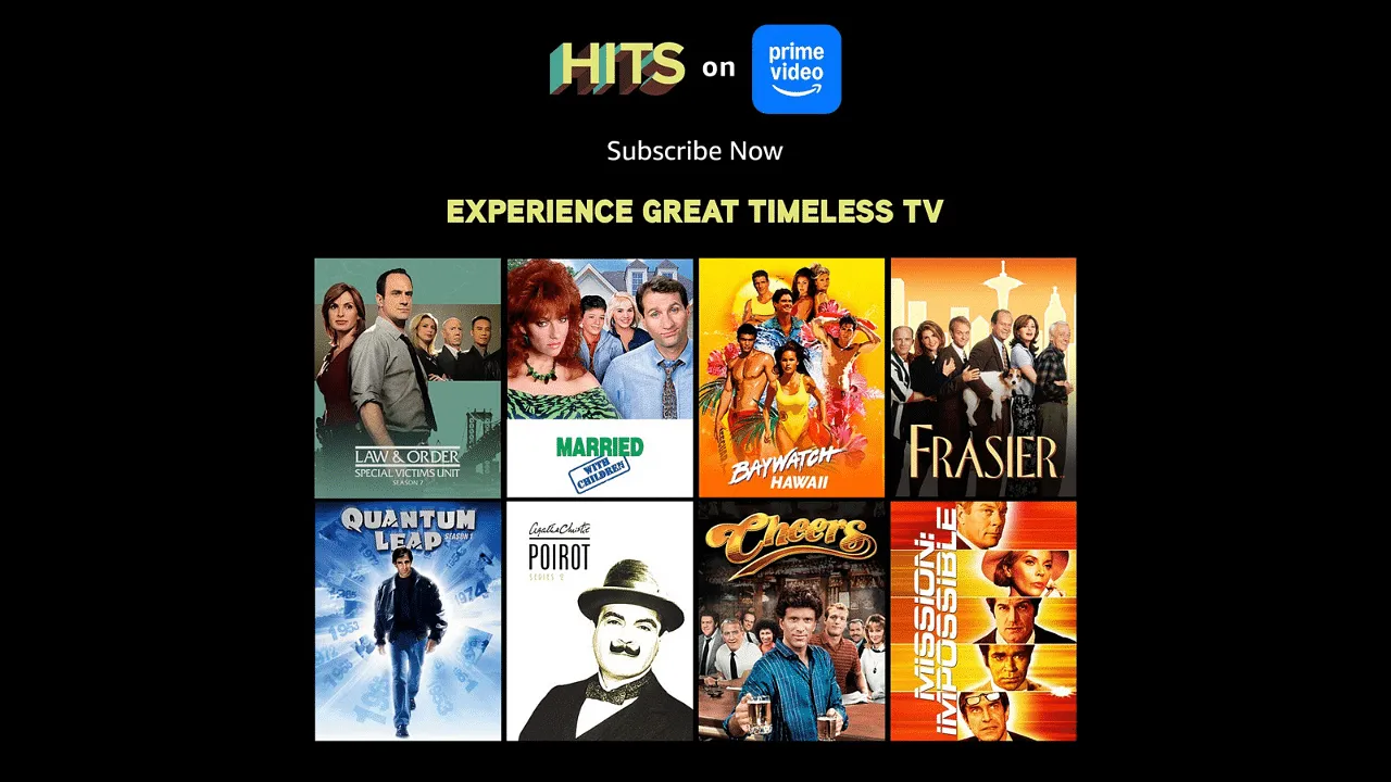 Prime Video introduces HITS, an add-on subscription for iconic TV shows