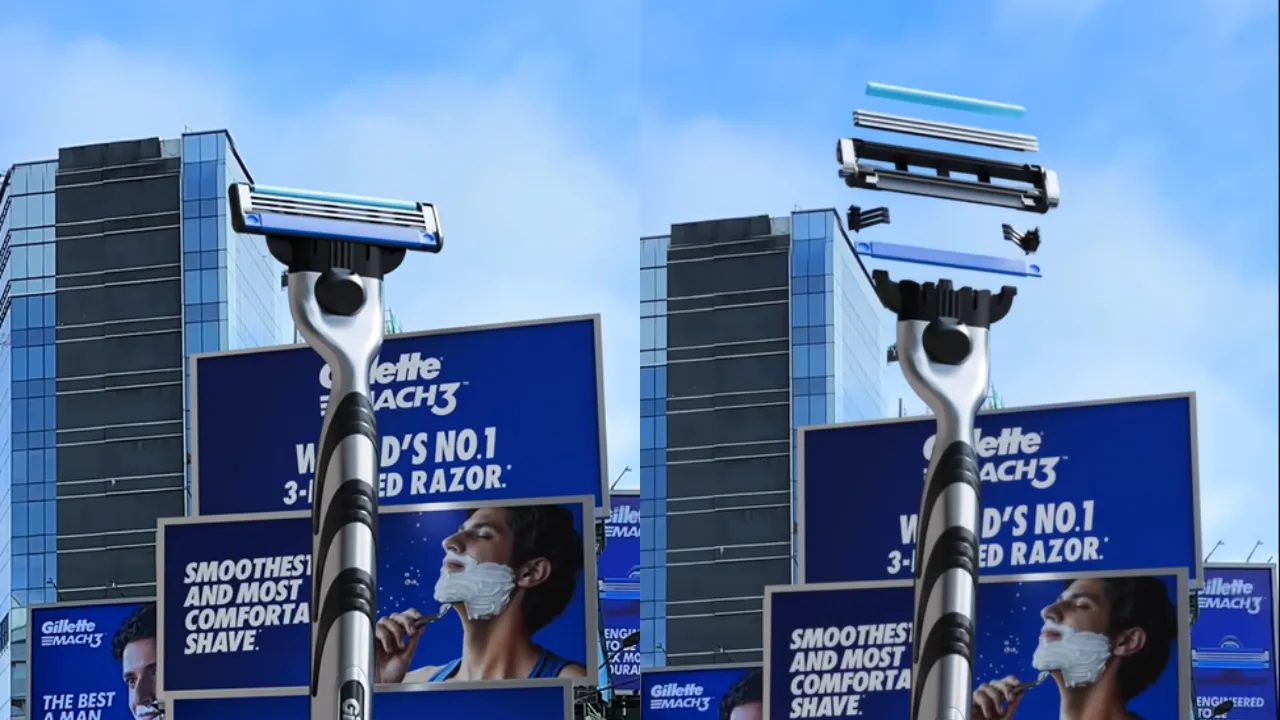 Gillette India infuses CGI in its latest OOH for its Mach 3 razor