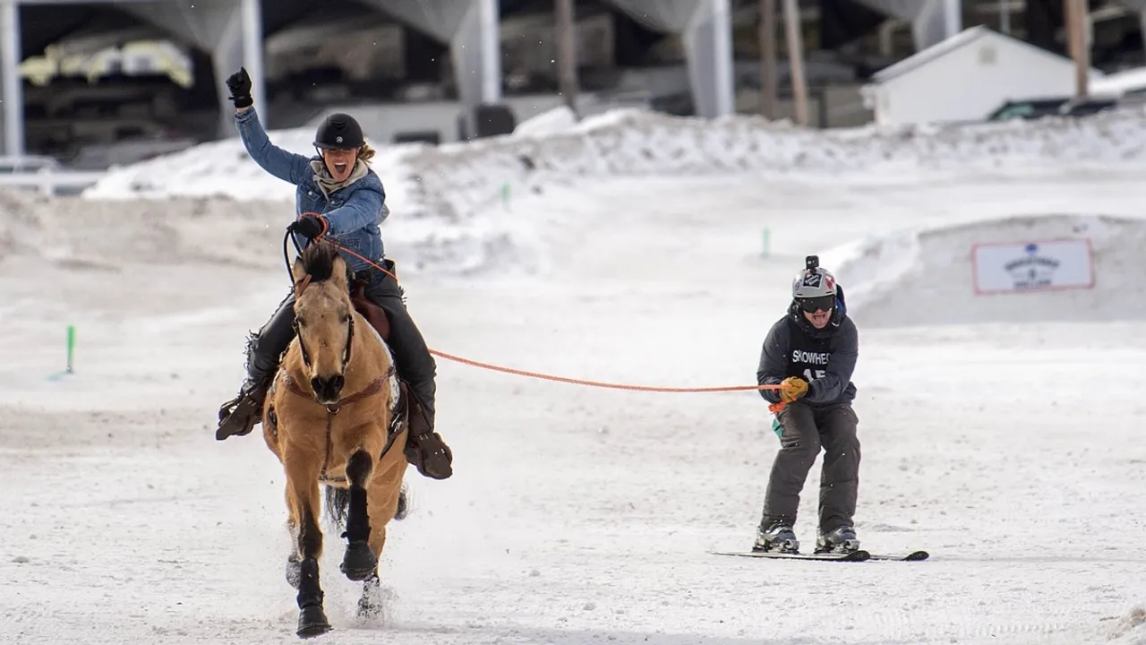 Skijor Skowhegan: Thrills on Snow as Horse-Powered Skiing Electrifies Maine