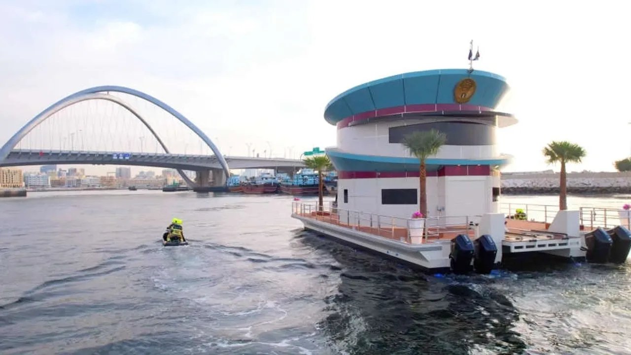 Dubai Debuts World's First Sustainable Floating Fire Station