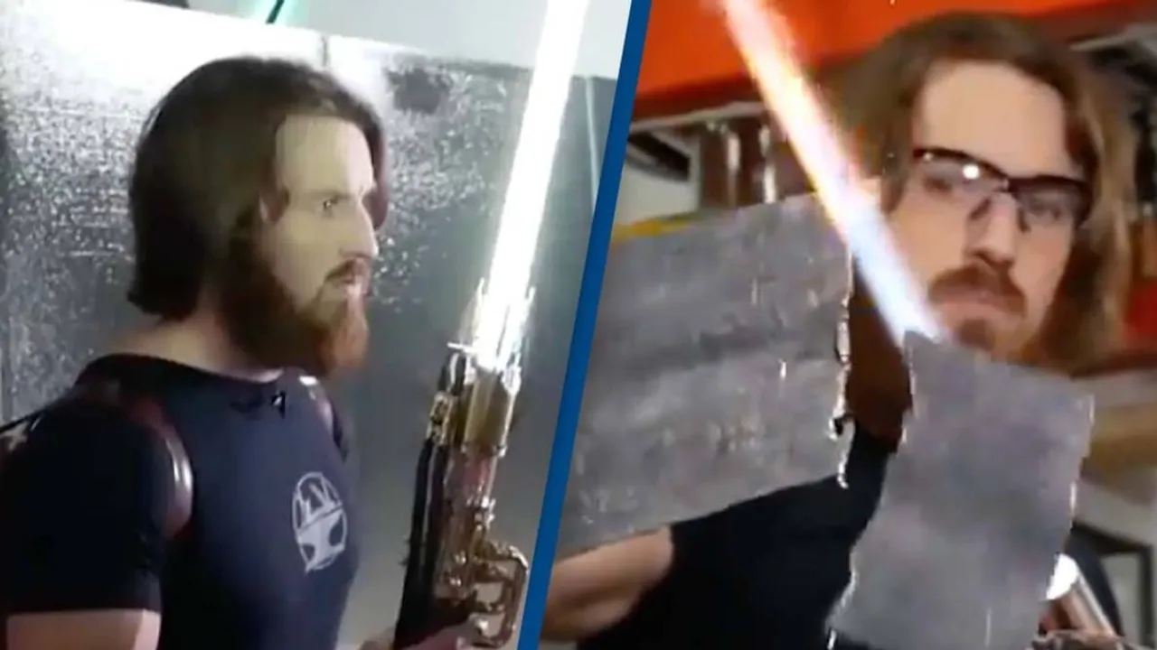 Hacksmith Industries Unveils World's First Real Lightsaber, Cutting Through Metal with Plasma