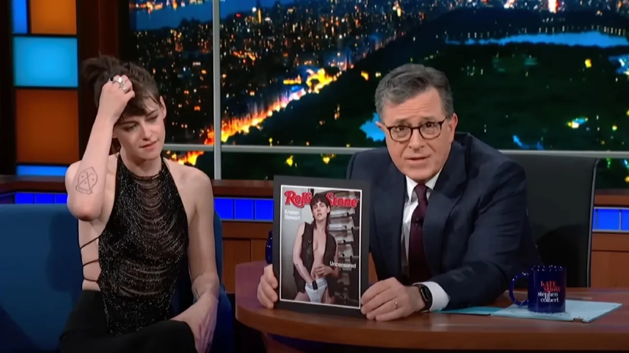 Stephen Colbert Stands with Kristen Stewart Against CBS, Showcases ...