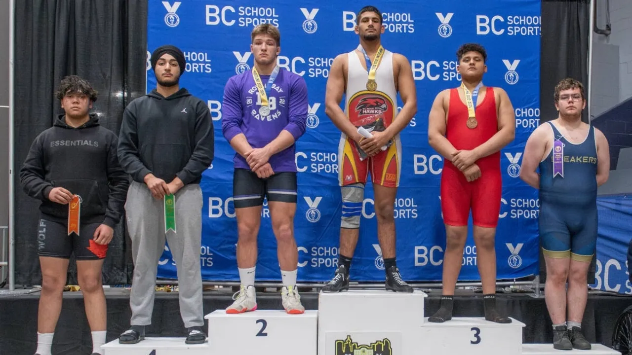 W.J. Mouat Hawks Clinch Double Victory at BCSS Wrestling Provincials in Vancouver