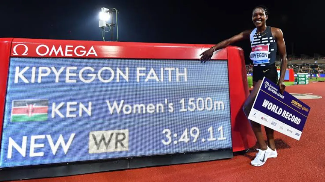 Faith Kipyegon Shatters Womens 1500m World Record At Diamond League