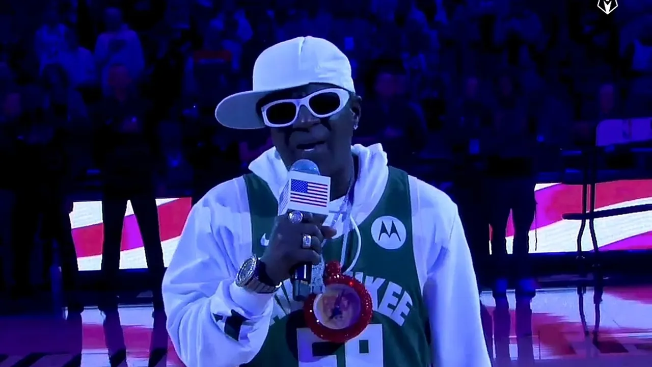 Flavor Flav Steals The Show With National Anthem Performance At