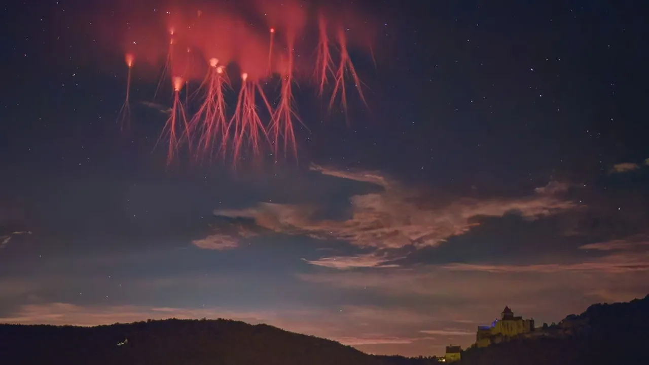 Rare 'Red Sprite' Phenomenon Captured by French Photographer