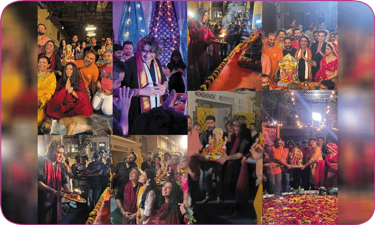 Farewell to Bappa: Ganpati Celebrations on Rajan & Deepa Shahi’s Sets