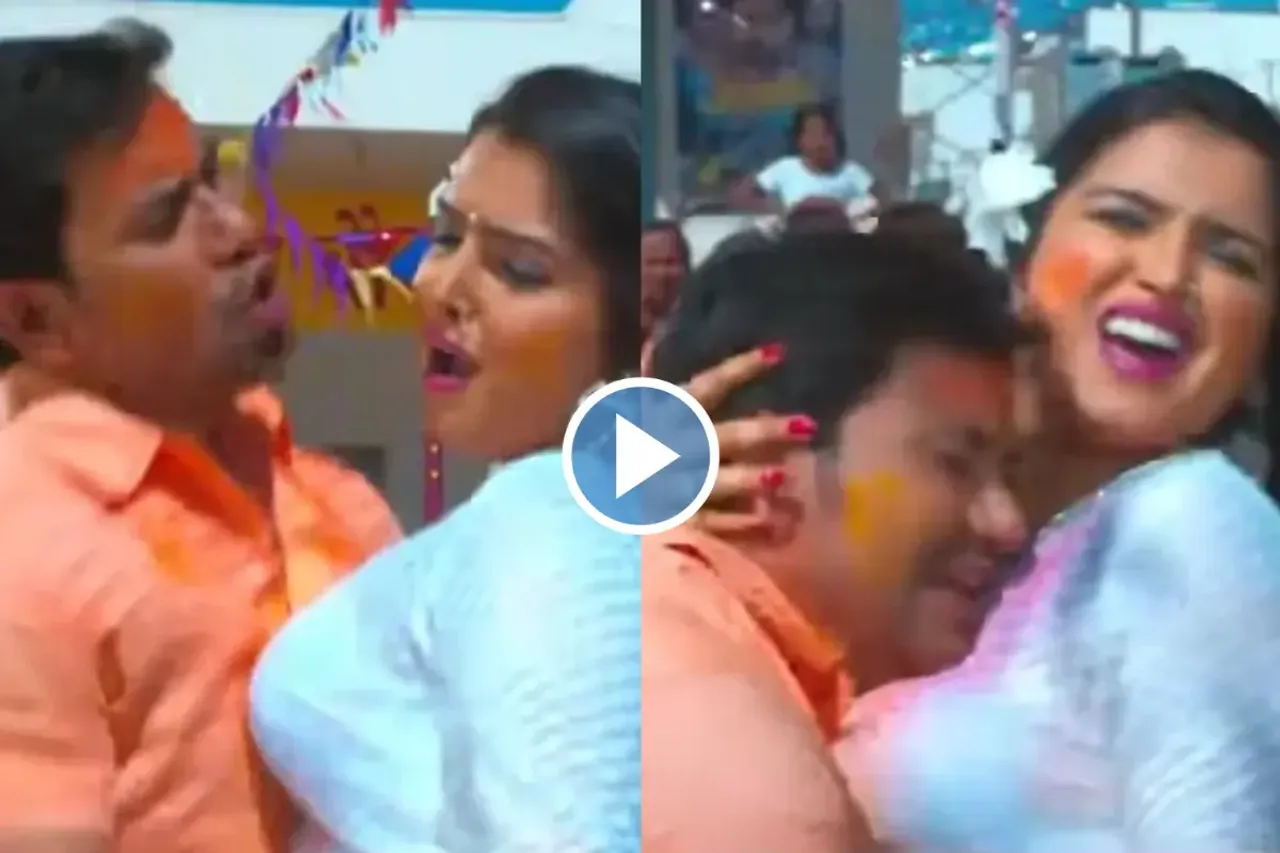 Nirahua and Amrapali's tempting Holi romance in ‘Hilora Mare Jawaniya’ leaves nothing to ...