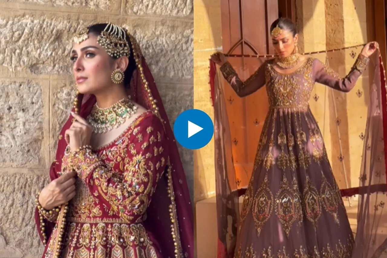 Pakistani actress: Ayeza Khan is epitome of grace and beauty in heavily ...