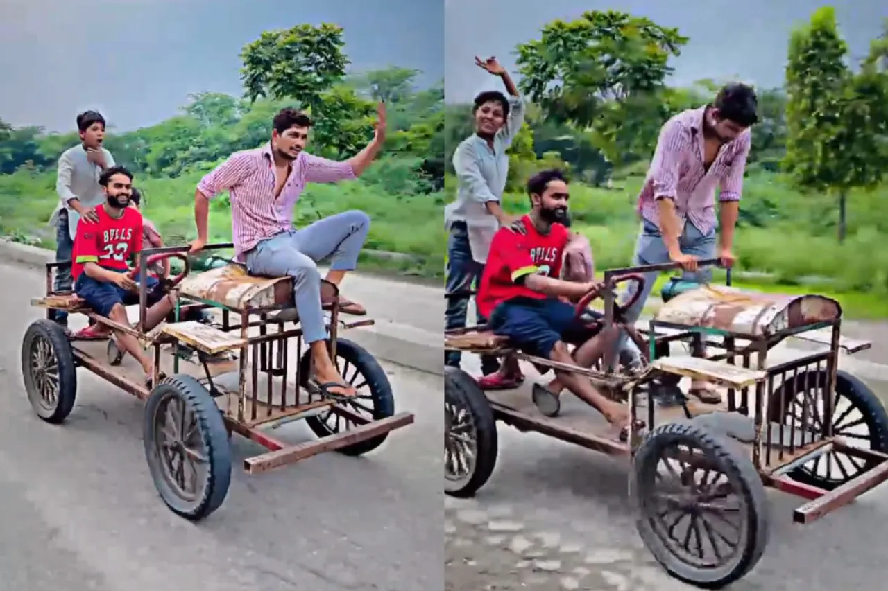 Viral video: 'Desi Jugaad Gadi' made from bike engine and junk material ...