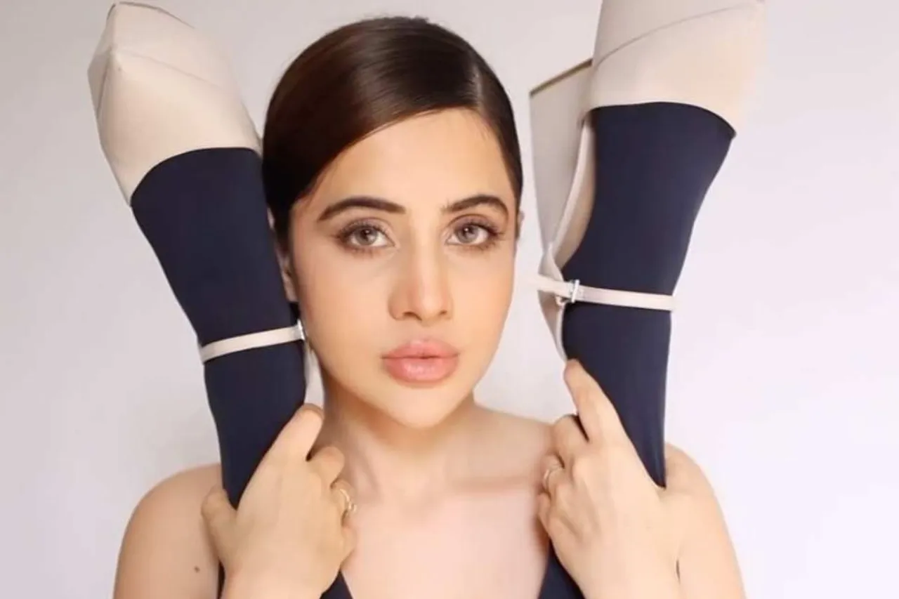Urfi Javed stuns the internet with another unique look, covers her modesty with legs; WATCH