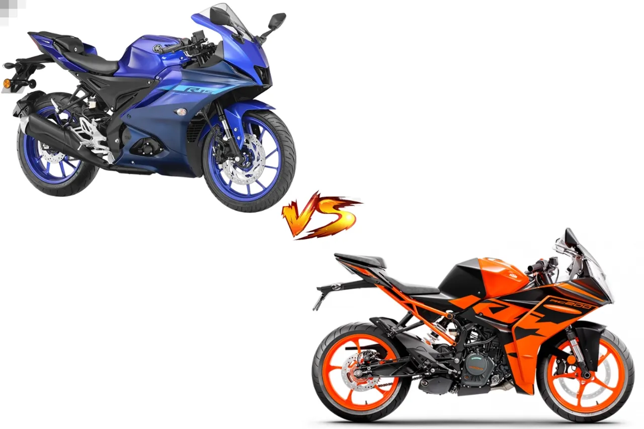 Yamaha R15 V4 vs KTM RC 200: Two budget sports bikes compared in depth ...