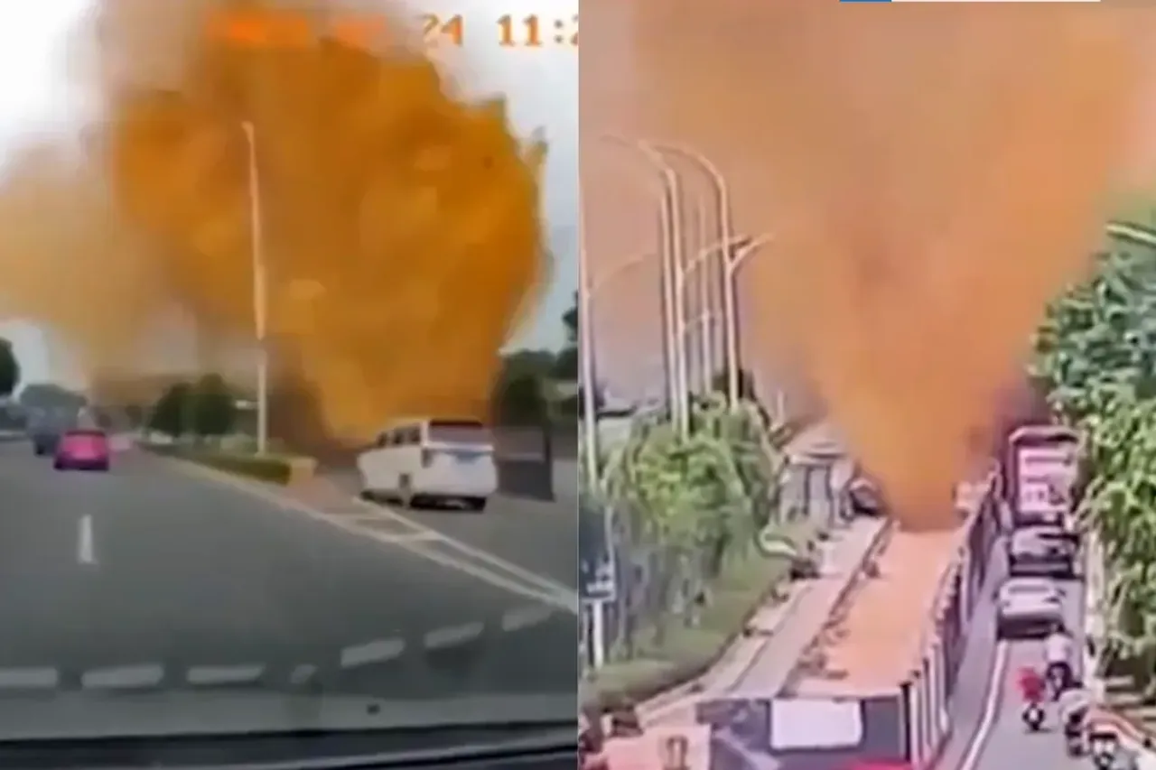Viral Video: Disgusting! Sewage Explosion in China Shoots 33 Feet Up in ...