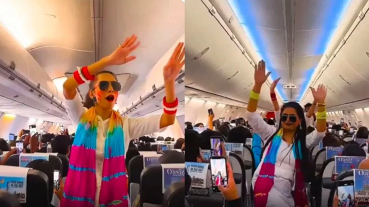 হোলিতে যাত্রীদের 'দিলখুশ' করে দিল SpiceJet, বলিউড গানে কেবিন ক্রুদের ...