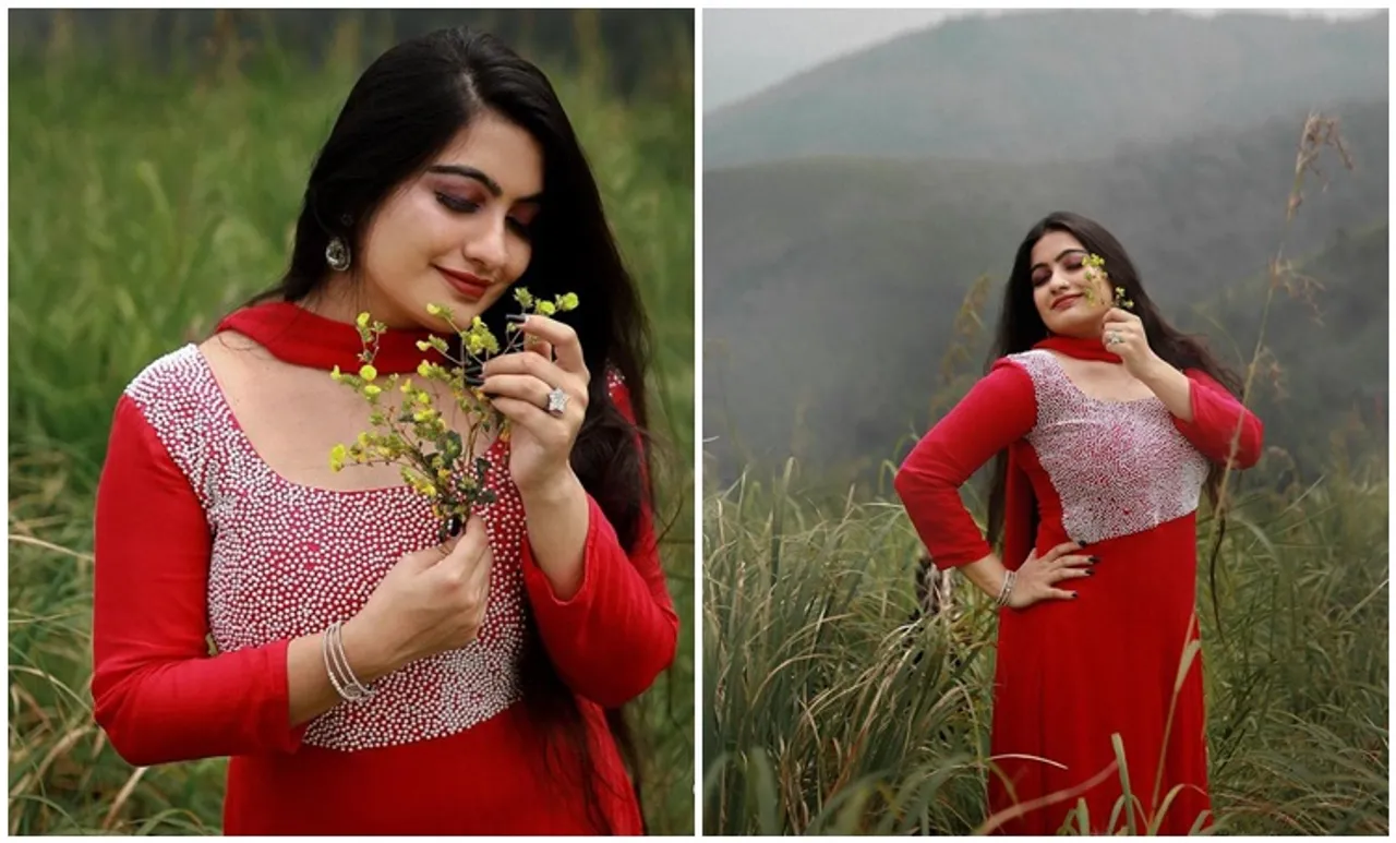 വാഗമൺ കുന്നുകളുടെ ഹരിതഭംഗിയിൽ അലിഞ്ഞ് മാൻവി; ചിത്രങ്ങൾ