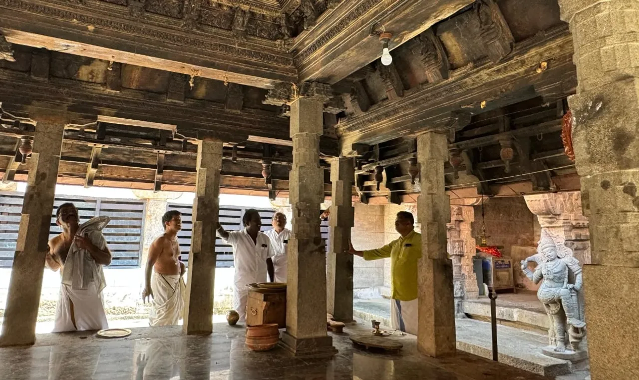 திற்பரப்பு கோயில் நமஸ்கார மண்டபம் பழமை மாறாமல் புணரமைக்கப்படும் ...