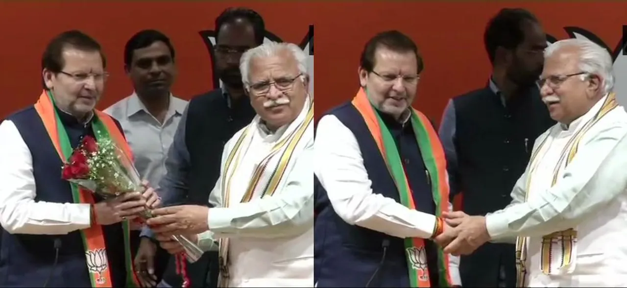 Arvind Kumar Sharma, senior Haryana Congress leader, joins BJP