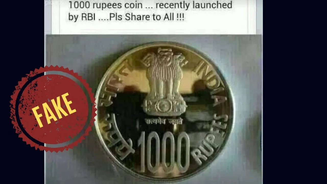 Fact Check: Has Reserve Bank Of India Issued Rs 1,000 Coin?