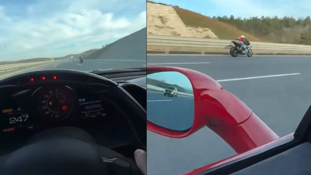 Ferrari Vs Super Bike: जब सुपरबाइक ने Ferrari को दिया चकमा, तेजी से ...