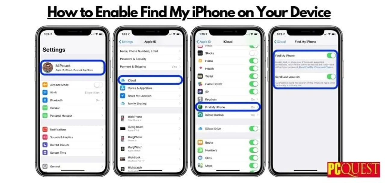 How to Enable Find My iPhone on Your Apple Device- Use Find My App to ...
