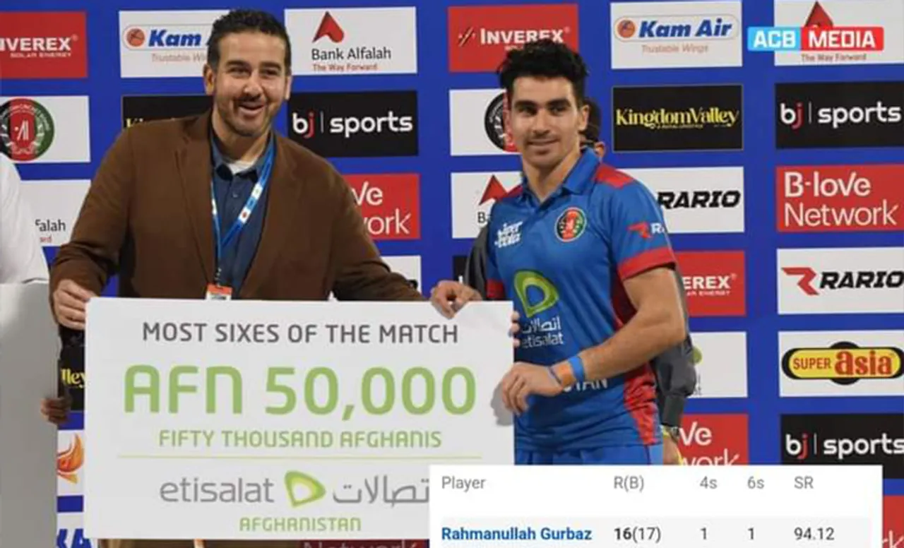 'Andho mei kanaa raja' - Fans go beserk as Rahmanullah Gurbaz awarded 'most sixes' title despite ...
