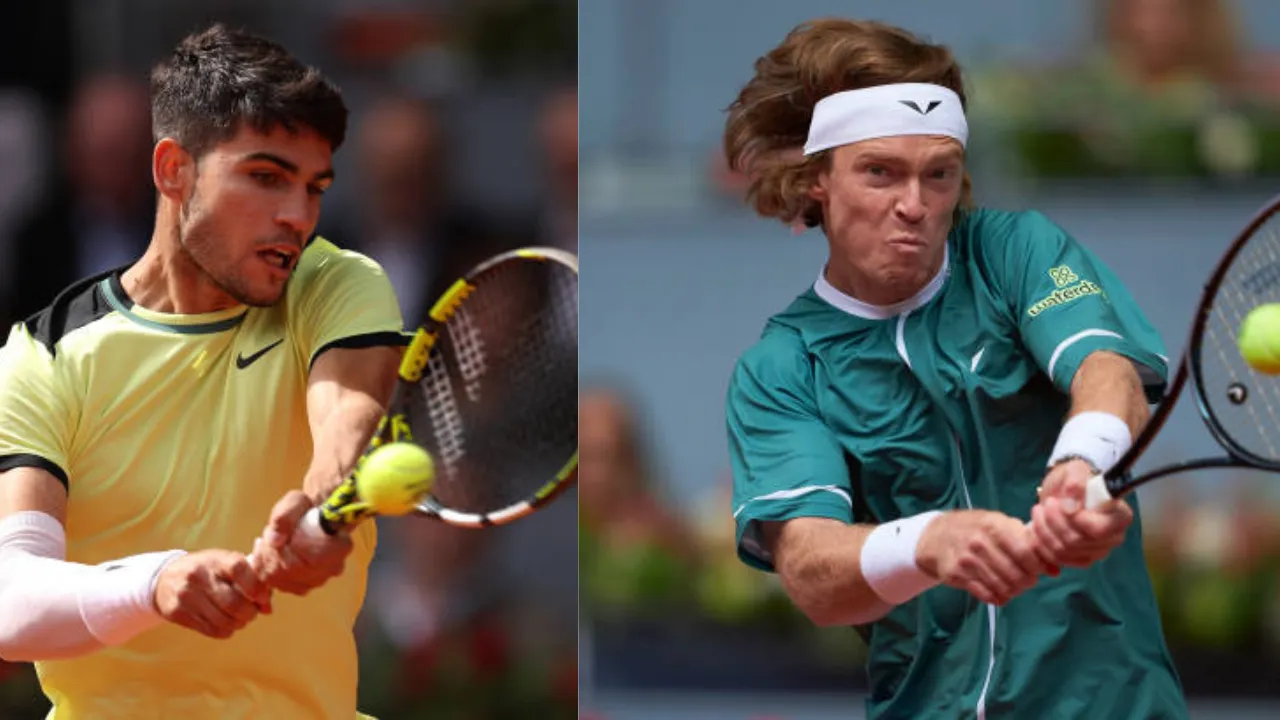Madrid Open Quarter finals: Carlos Alcaraz vs Andrey Rublev preview