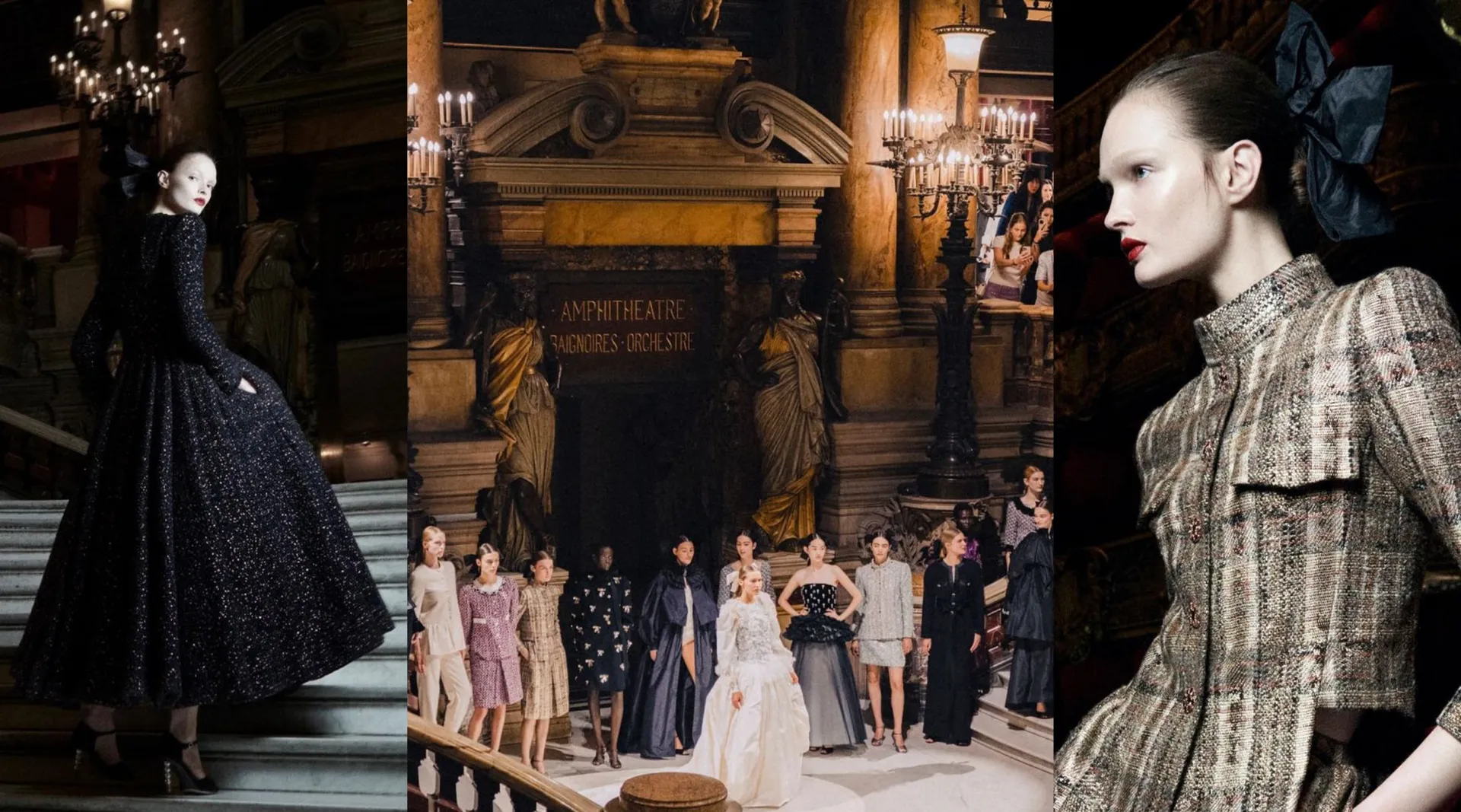 Chanel's Haute Couture Show Serves Statement Capes, Bows And Bridal-Core