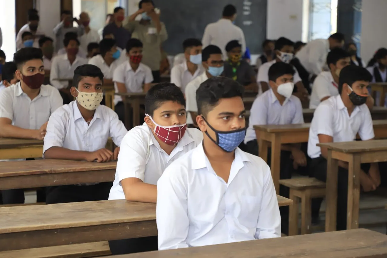 Odisha schools reopen for class-8 students