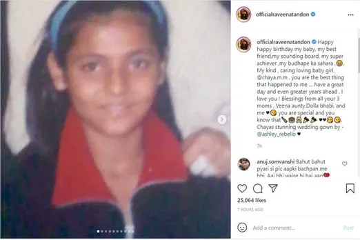 Raveena Tandon Posts Heartfelt Birthday Note for Daughter Chaya